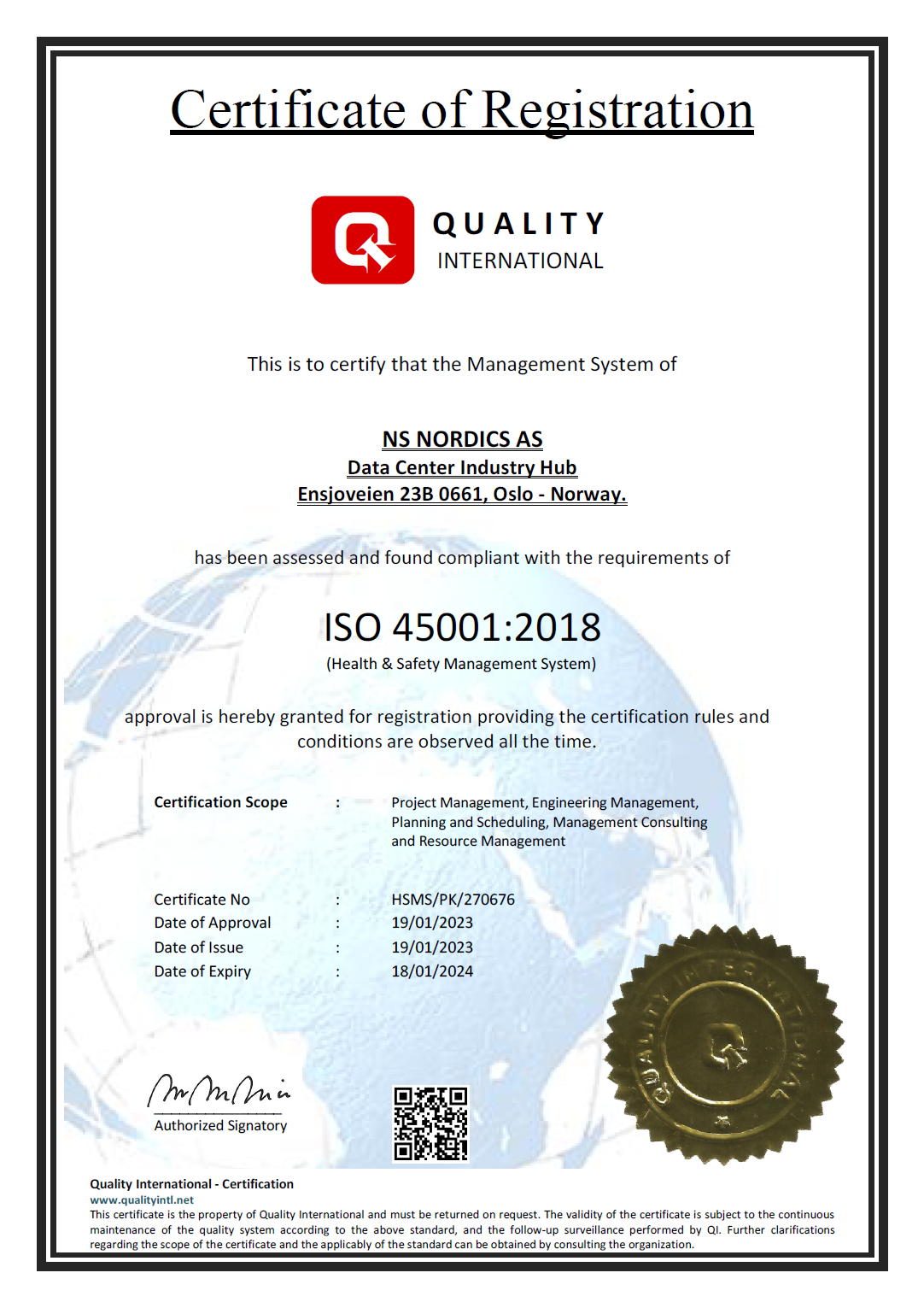 NS Nordics is a Construction Company in Norway.